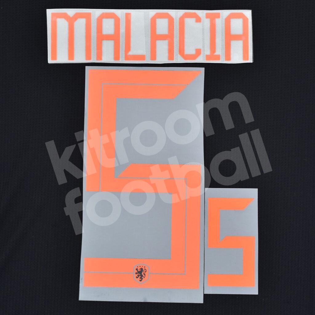 UEFA Nations League Netherlands Away Name Number Set #5 MALACIA Repro ...