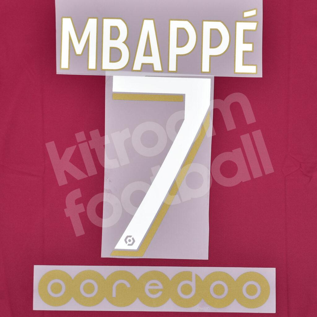2020-21 PSG Paris Saint Germain Third Name Number Set #7 MBAPPE Ligue ...