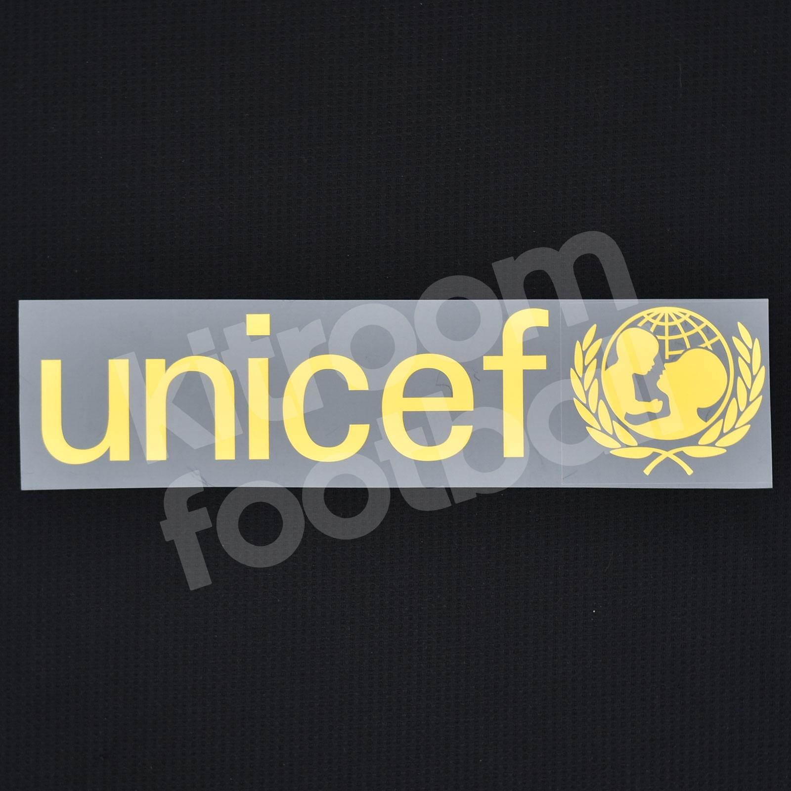 2006-11 Barcelona UNICEF Yellow Sponsor Patch Front Repro v2 – Kitroom ...