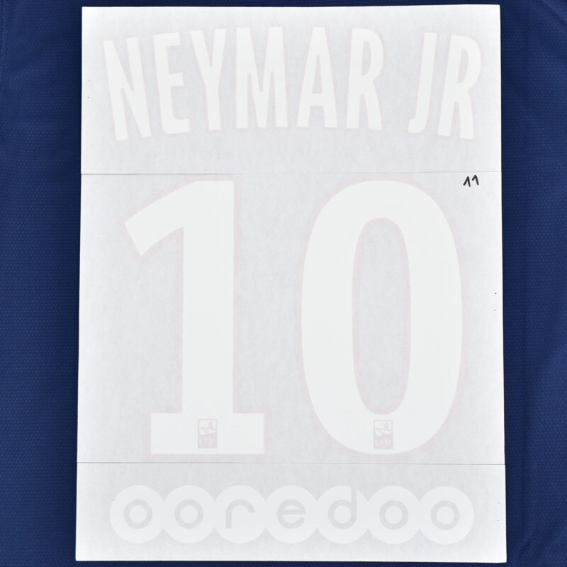Original Player Issue 2017-18 PSG Paris Home Name Number Set #10 NEYMAR ...