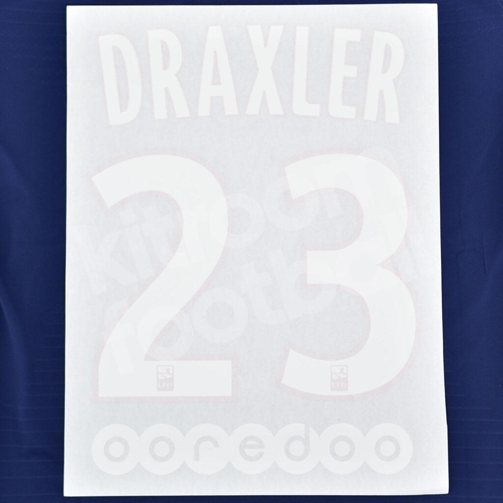 Original Player Issue PSG Paris Home Name Number Set #23 DRAXLER Ligue ...