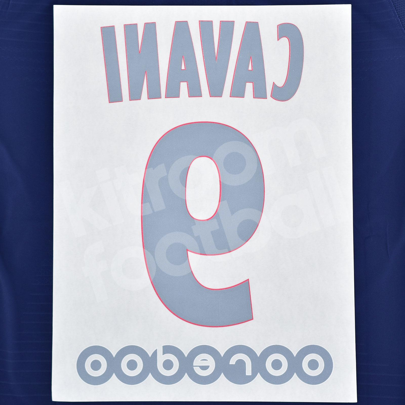 Original Player Issue 2014-18 PSG Paris Name Number Set #9 CAVANI Ligue ...