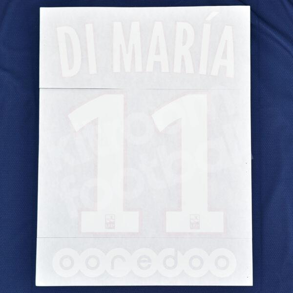 Original Player Issue PSG Paris Home Name Number Set #11 DI MARÍA Ligue ...