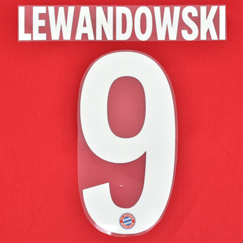 2019-21 Bayern Munich Home Name Number Set #9 LEWANDOWSKI Repro v2 ...
