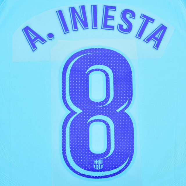 2017-18 Barcelona Away #8 A. INIESTA Name Number Set Repro – Kitroom ...