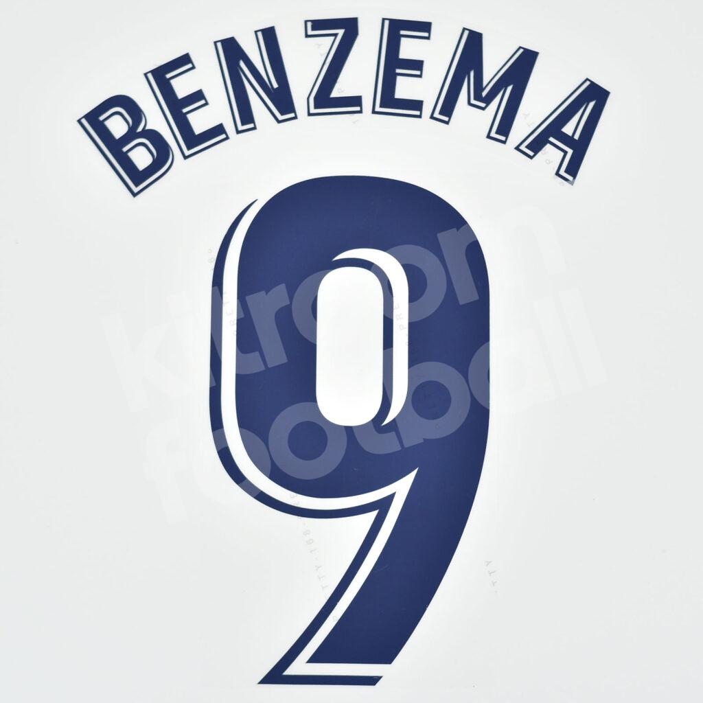 2019-20 Real Madrid Third Name Number Set #9 BENZEMA La Liga Repro ...