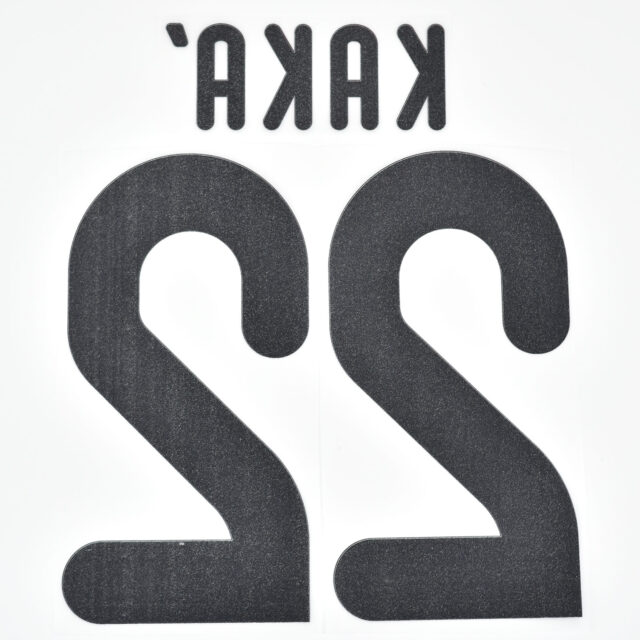 2009-10 AC Milan Away Name Number Set #22 KAKA Repro – Kitroom Football