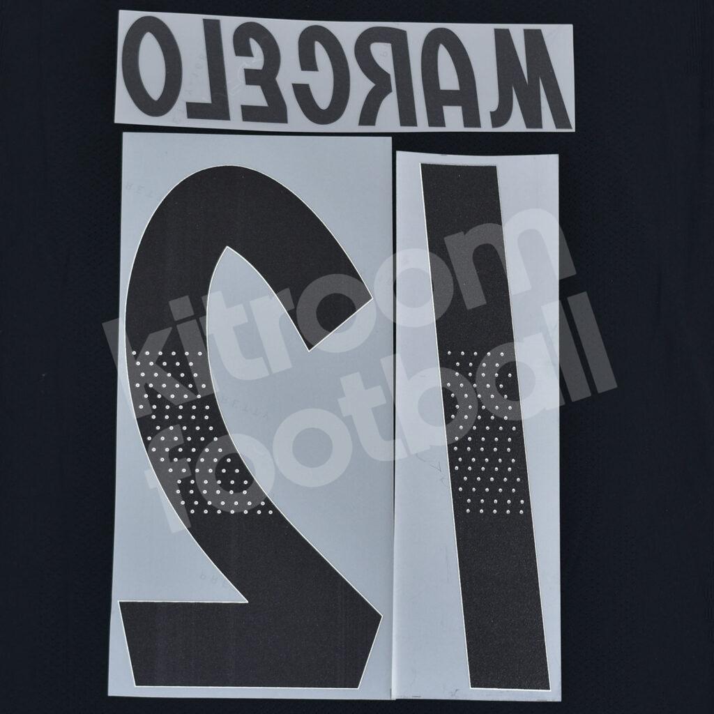 2018-19 Real Madrid Away Name Number Set #12 MARCELO Repro – Kitroom ...