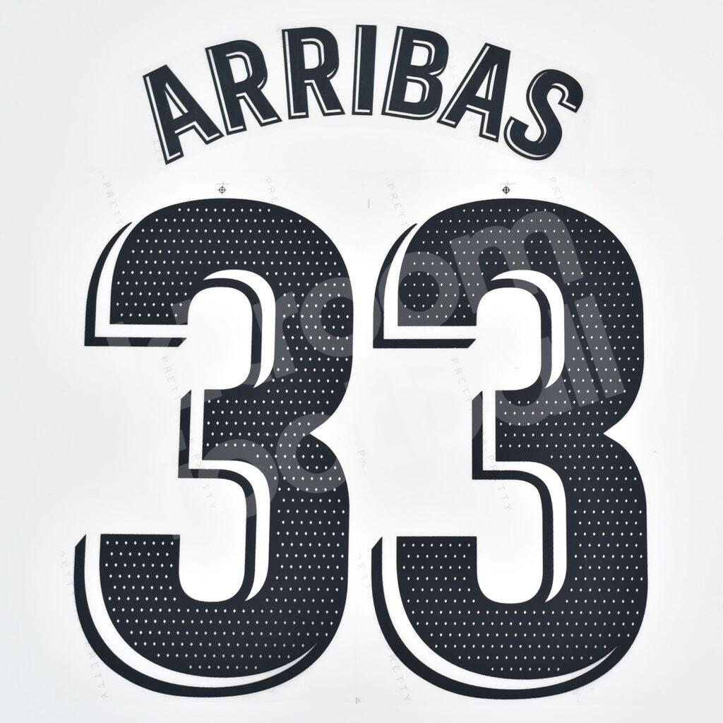 2022-23 Real Madrid La Liga Home Name Number Set #33 ARRIBAS Repro ...
