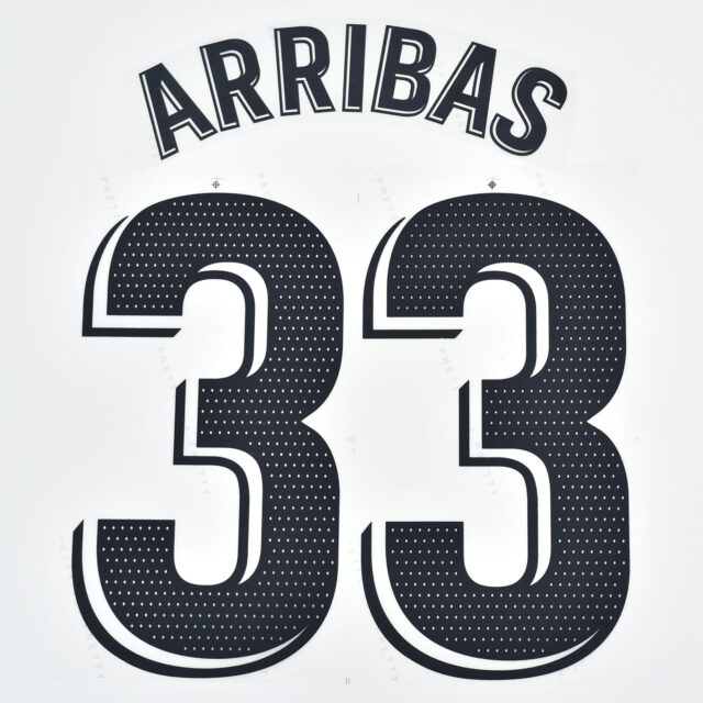 2022-23 Real Madrid La Liga Home Name Number Set #33 ARRIBAS Repro ...