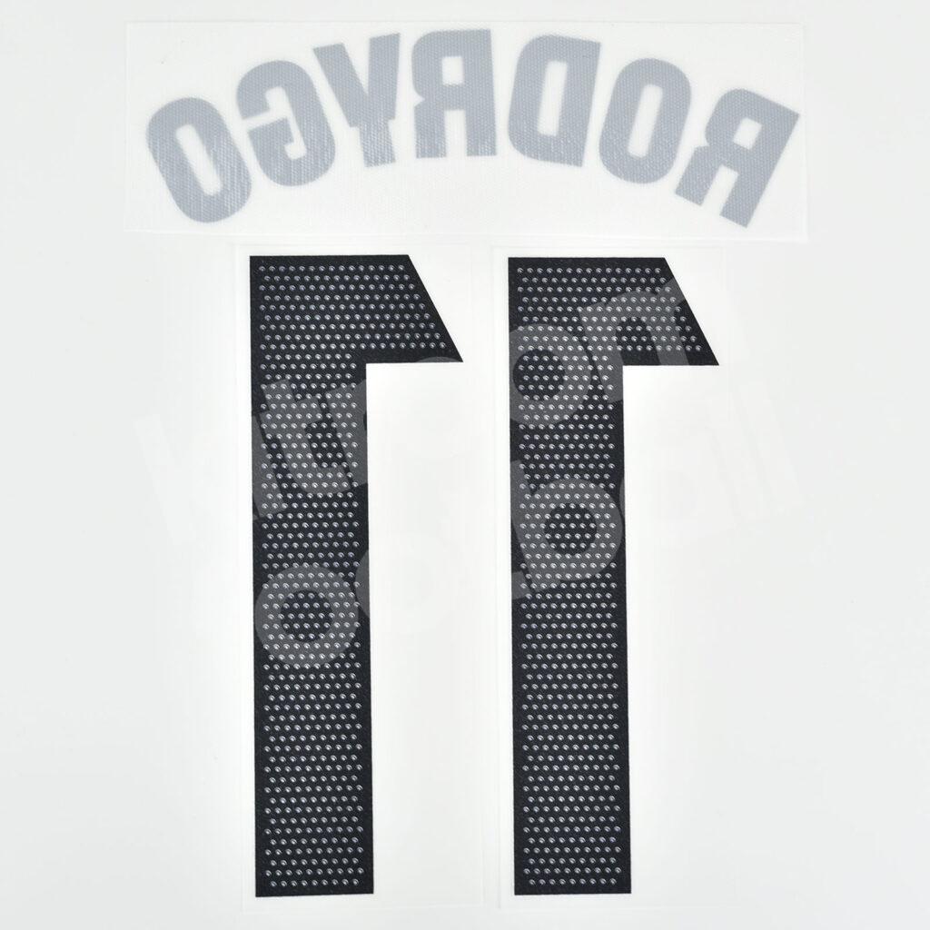 2023-24 Real Madrid Home Name Number Set #11 RODRYGO La Liga Repro ...