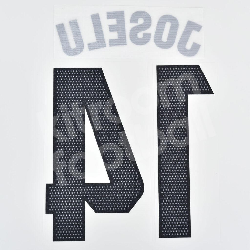 2023-24 Real Madrid Home Name Number Set #14 JOSELU La Liga Repro ...