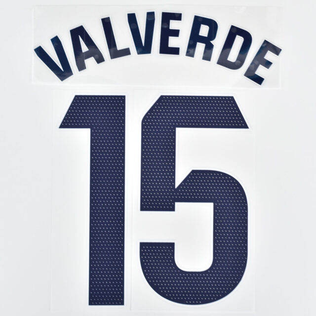 2023-24 Real Madrid Home Name Number Set #15 VALVERDE La Liga Repro ...