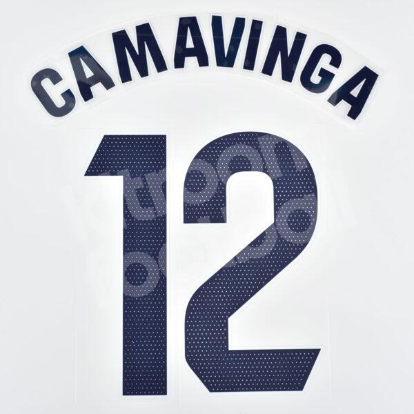 2023-24 Real Madrid Home Name Number Set #12 CAMAVINGA La Liga Repro ...