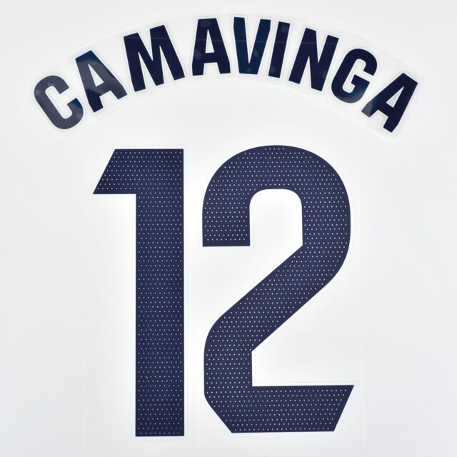 2023-24 Real Madrid Home Name Number Set #12 CAMAVINGA La Liga Repro ...