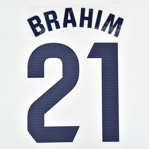 2023-24 Real Madrid Home Name Number Set #21 BRAHIM La Liga Repro ...