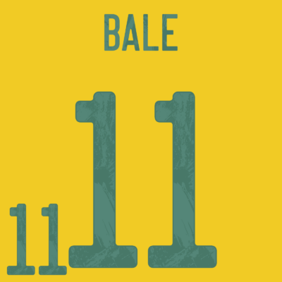 EURO 2020-21 Wales Away Name Number Set #11 BALE Repro – Kitroom Football