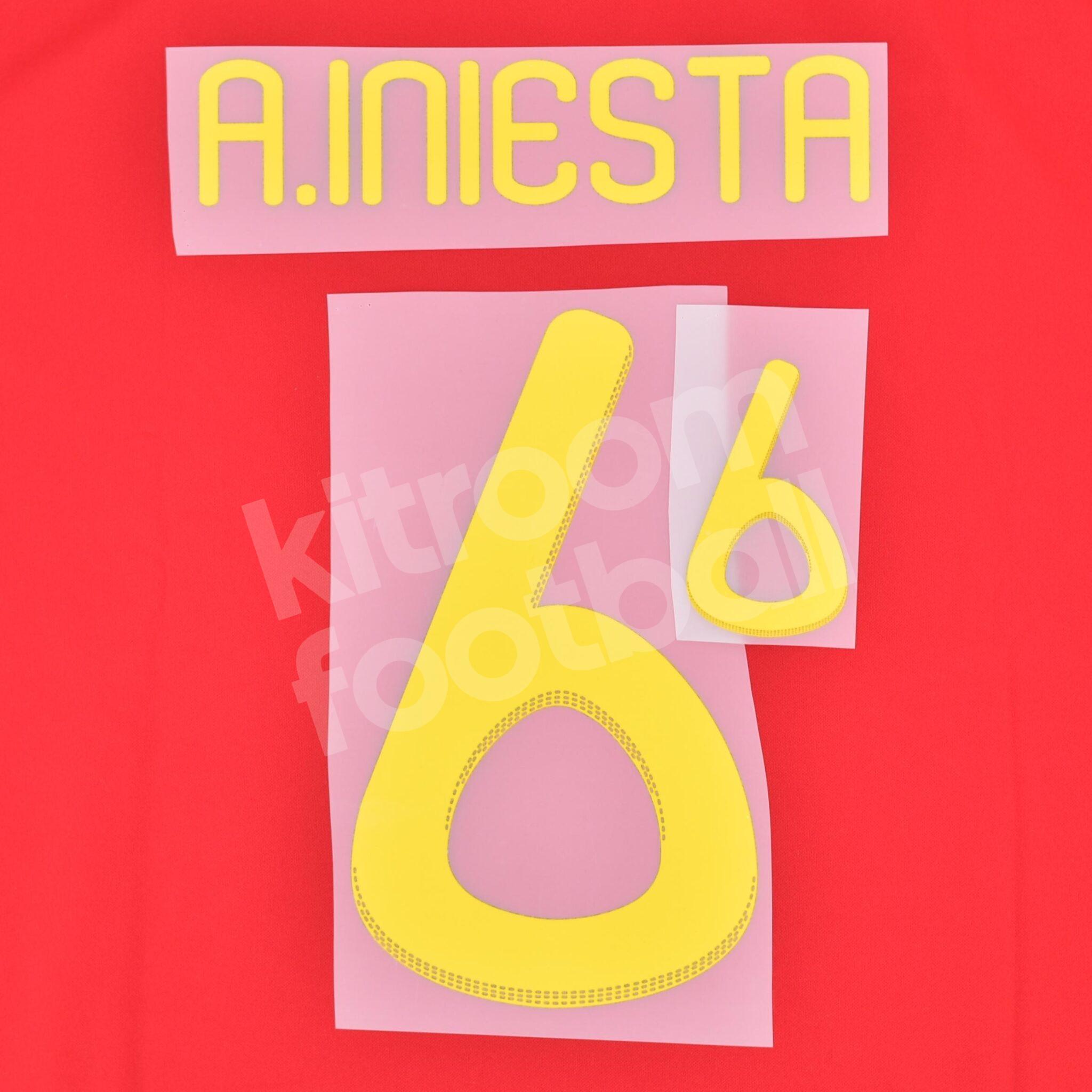 Spain World Cup 2010 Name Number Set #6 A. INIESTA Repro v2 – Kitroom ...