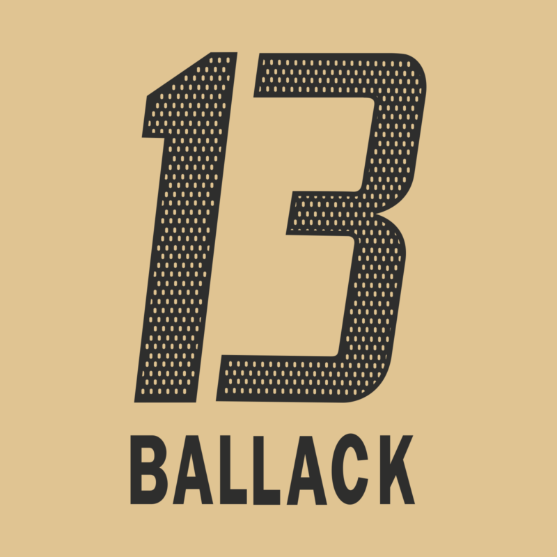 2004-05 Bayern Munich Away Name Number Set #13 BALLACK Black Repro ...