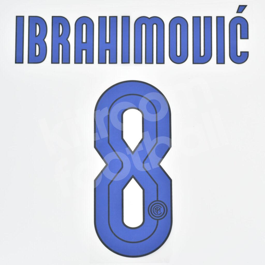 2007-08 Inter Milan Away Name Number Set #8 IBRAHIMOVIC Repro – Kitroom ...