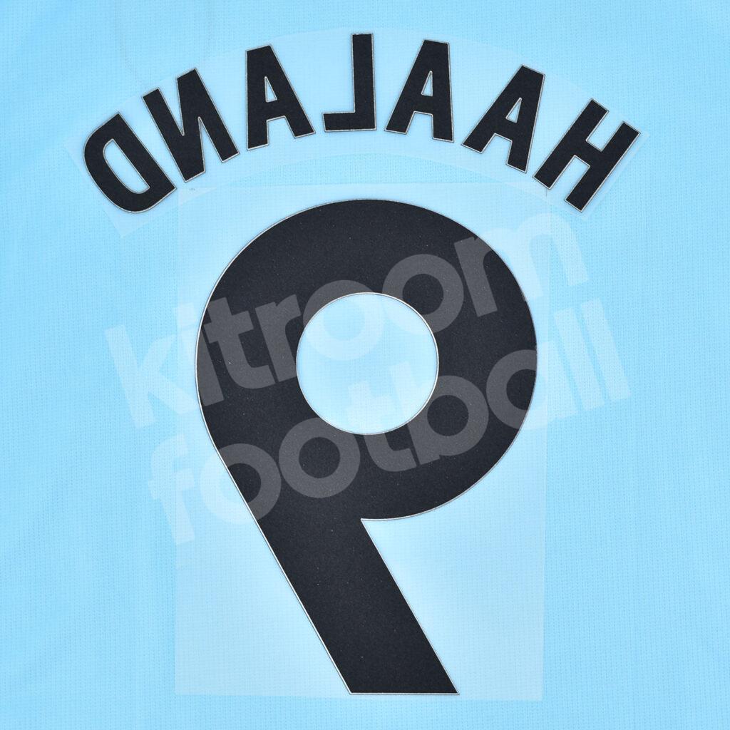 2023-24 Manchester City Home Premier League Name Number Set #9 HAALAND ...