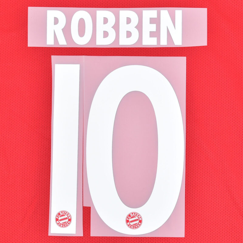 2013-15 Bayern Munich Home Name Number Set #10 ROBBEN Repro v2 ...