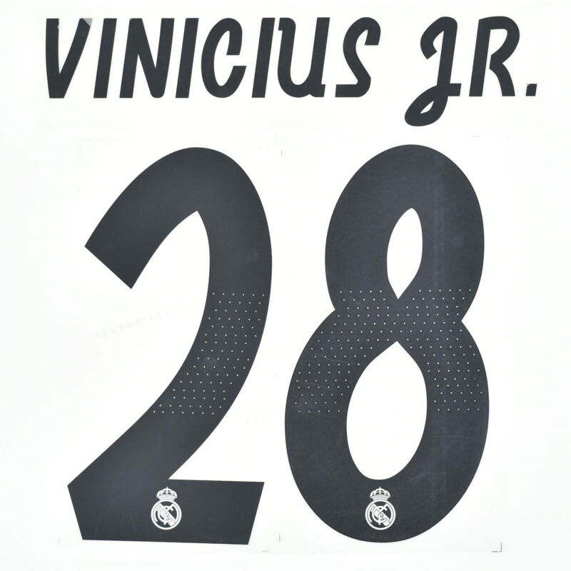 2018-19 Real Madrid Home Name Number Set #28 VINICIUS JR. Champions ...