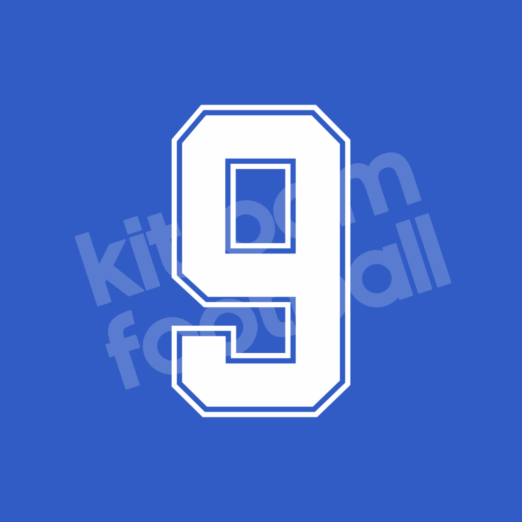 1988-92 Real Madrid Away Number #9 (Hugo Sanchez) Hummel Repro ...