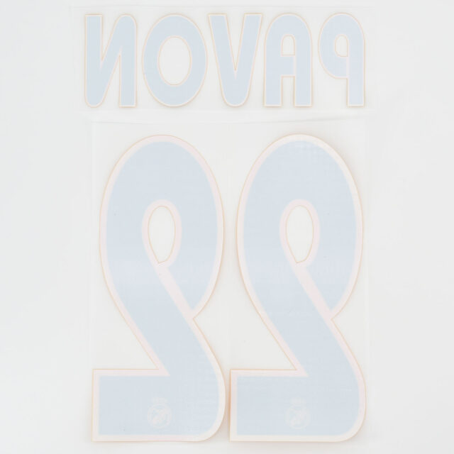 2003-05 Real Madrid Home Name Number Set #22 PAVON Repro – Kitroom Football