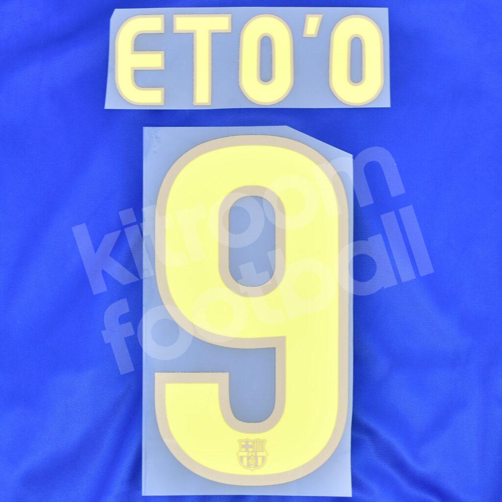2008-09 Barcelona Home Name Number Set #9 ETOO Repro – Kitroom Football