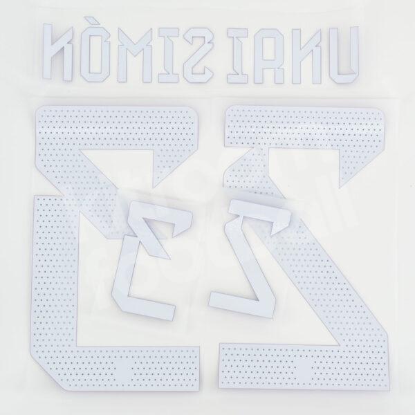 2022-23 Spain Goalkeeper Name Number Set #23 UNAI SIMON Violet Repro ...