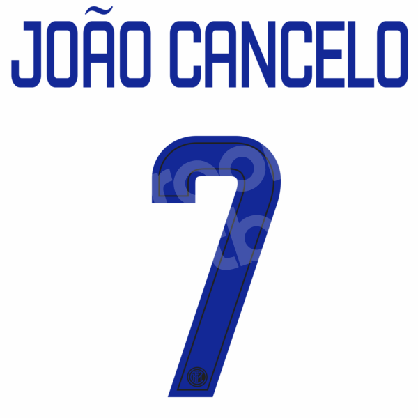 2017-18 Inter Milan Away Name Number Set #7 JOAO CANCELO Repro ...
