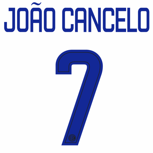 2017-18 Inter Milan Away Name Number Set #7 JOAO CANCELO Repro ...