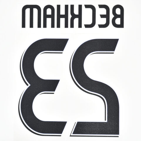 2006-07 Real Madrid Home Name Number Set #23 BECKHAM Repro – Kitroom ...