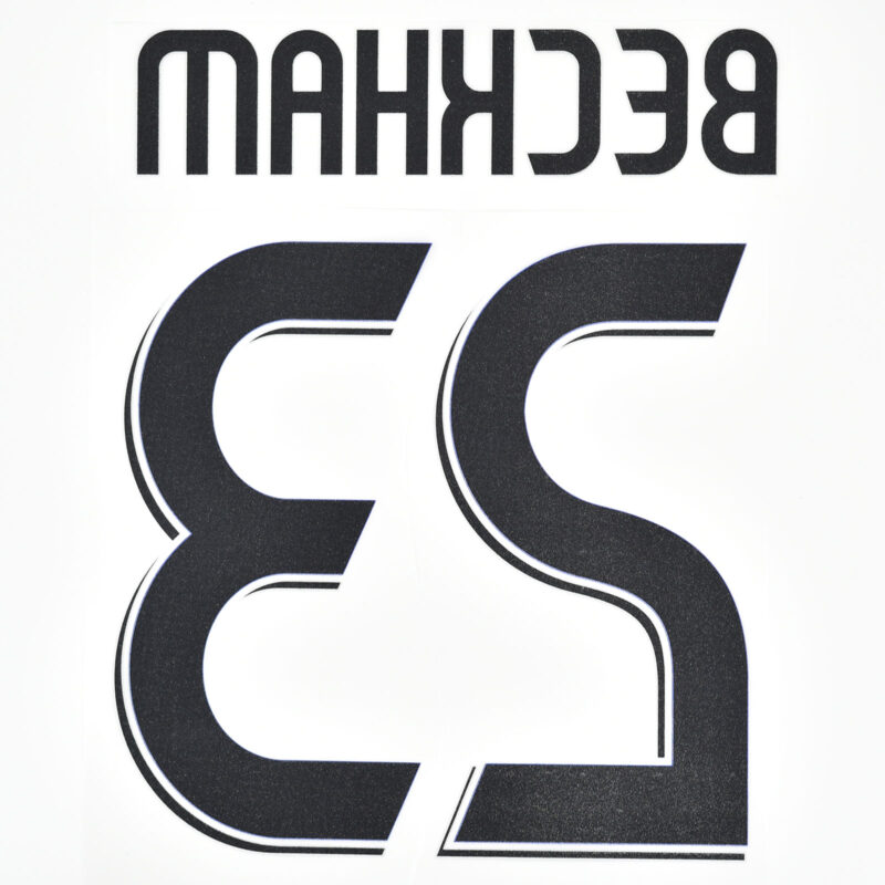 2006-07 Real Madrid Home Name Number Set #23 BECKHAM Repro – Kitroom ...