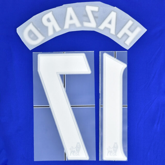 2012-13 Chelsea Home Name Number Set #17 HAZARD Premier League Flock ...