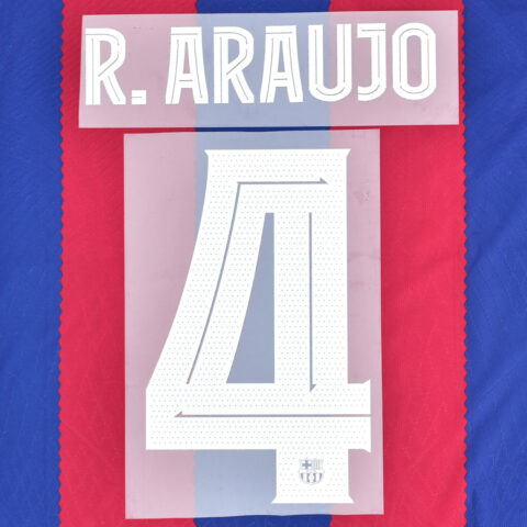 2023-24 Fc Barcelona Home Name Number Set #4 Ronald ARAUJO Champions ...
