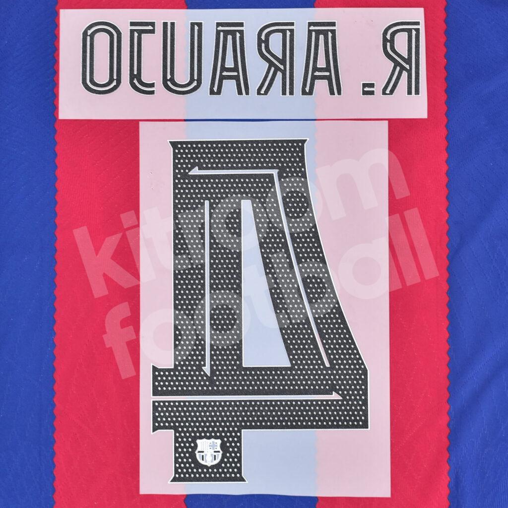 2023-24 Fc Barcelona Home Name Number Set #4 Ronald ARAUJO Champions ...