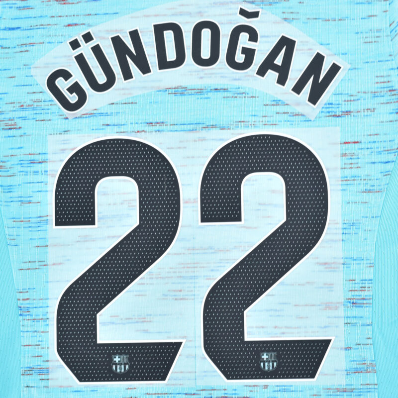 2023-24 FC Barcelona Third Name Number Set #22 GÜNDOGAN La Liga Repro ...