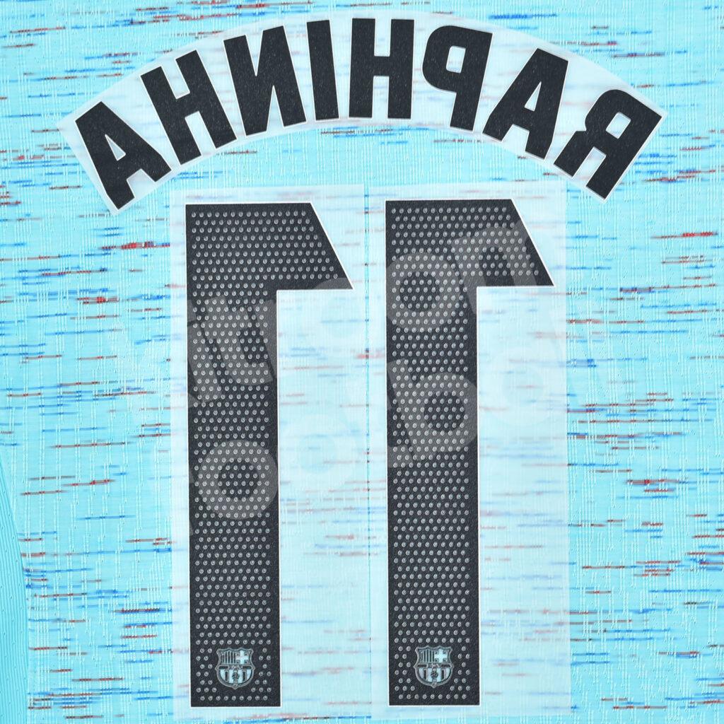 2023-24 FC Barcelona Third Name Number Set #11 RAPHINHA La Liga Repro ...