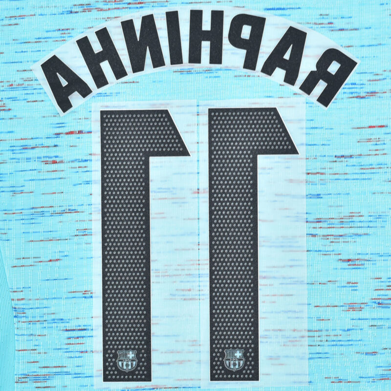2023-24 FC Barcelona Third Name Number Set #11 RAPHINHA La Liga Repro ...