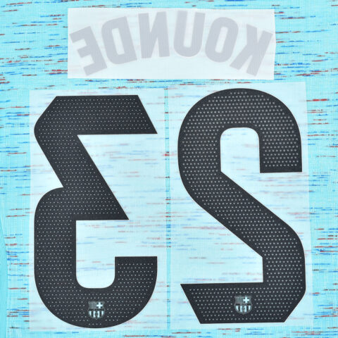 2023-24 FC Barcelona Third Name Number Set #23 KOUNDE La Liga Repro ...