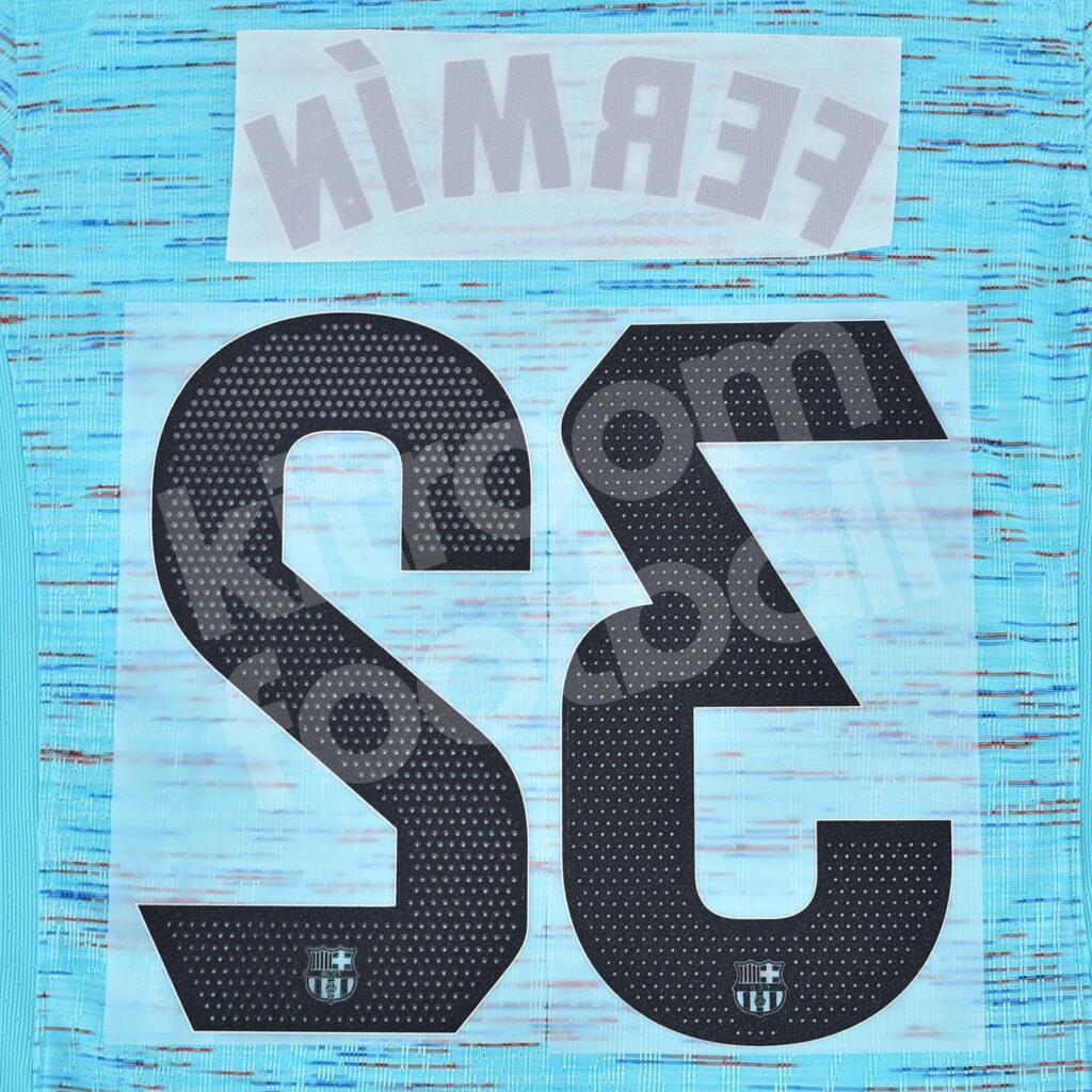 2023-24 FC Barcelona Third Name Number Set #32 FERMÍN La Liga Repro ...