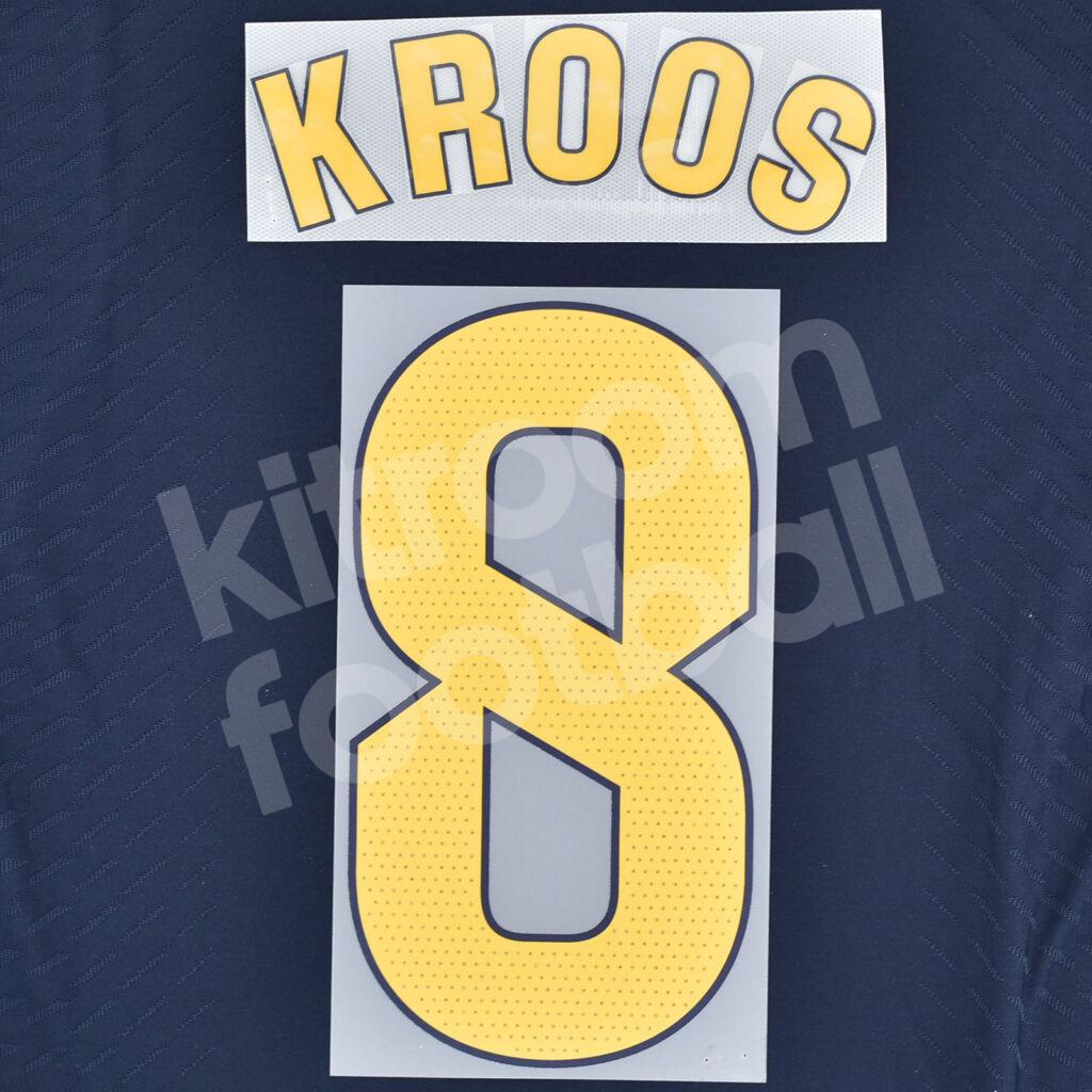 2023-24 Real Madrid Away Name Number Set #8 KROOS La Liga Repro ...
