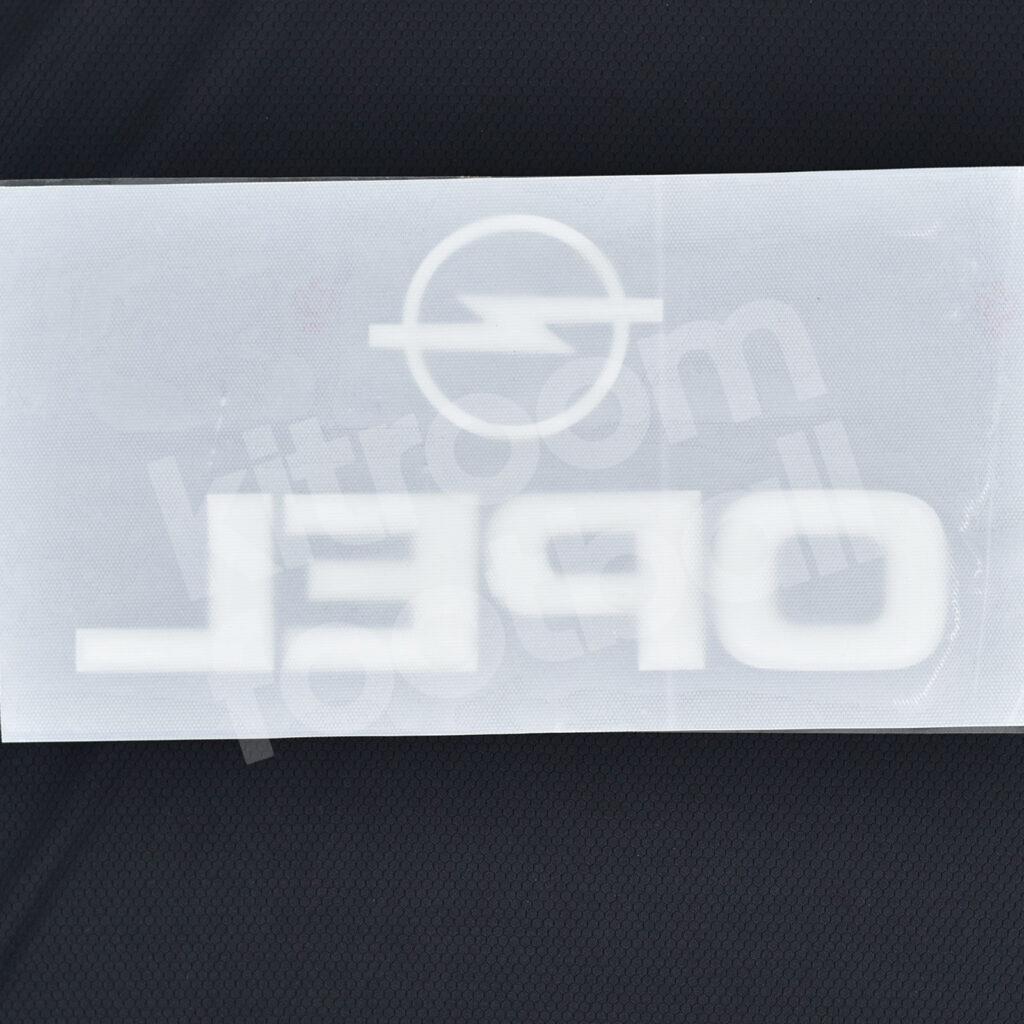 AC Milan Bayern Munich OPEL Sponsor Patch White & Black Flock 3D Repro ...