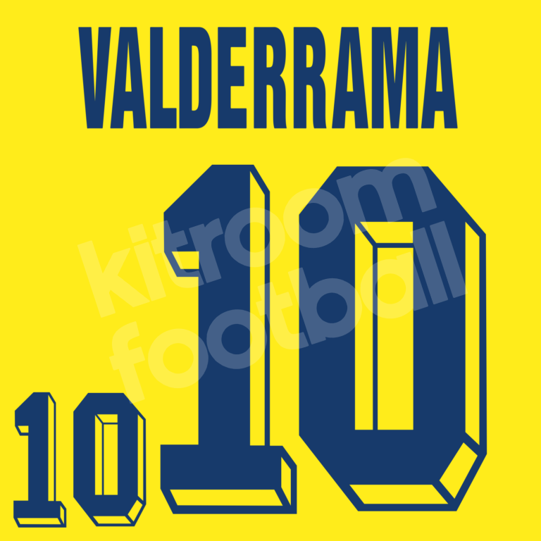 World Cup 1998 Colombia Home Name Set Number #10 VALDERRAMA Repro ...
