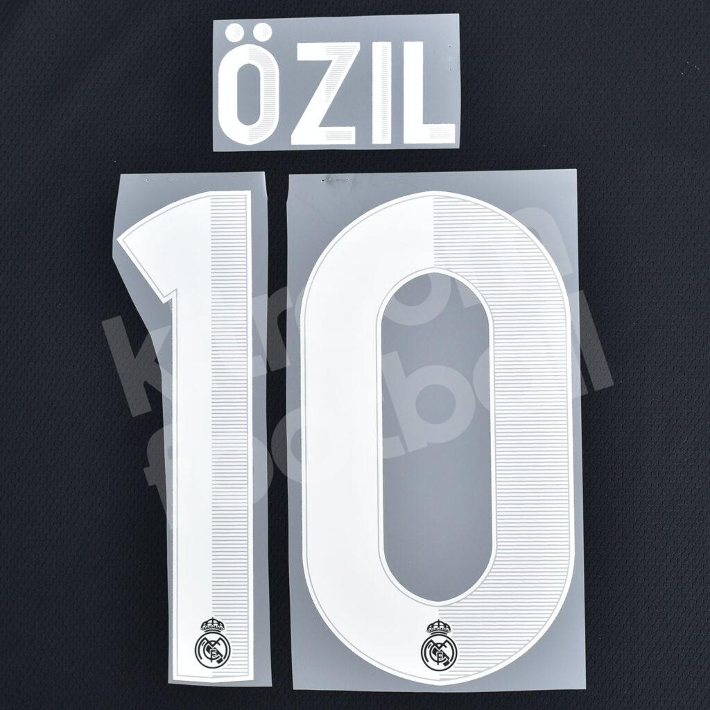 2012-13 Real Madrid Away Name Number Set #10 ÖZIL Repro – Kitroom Football
