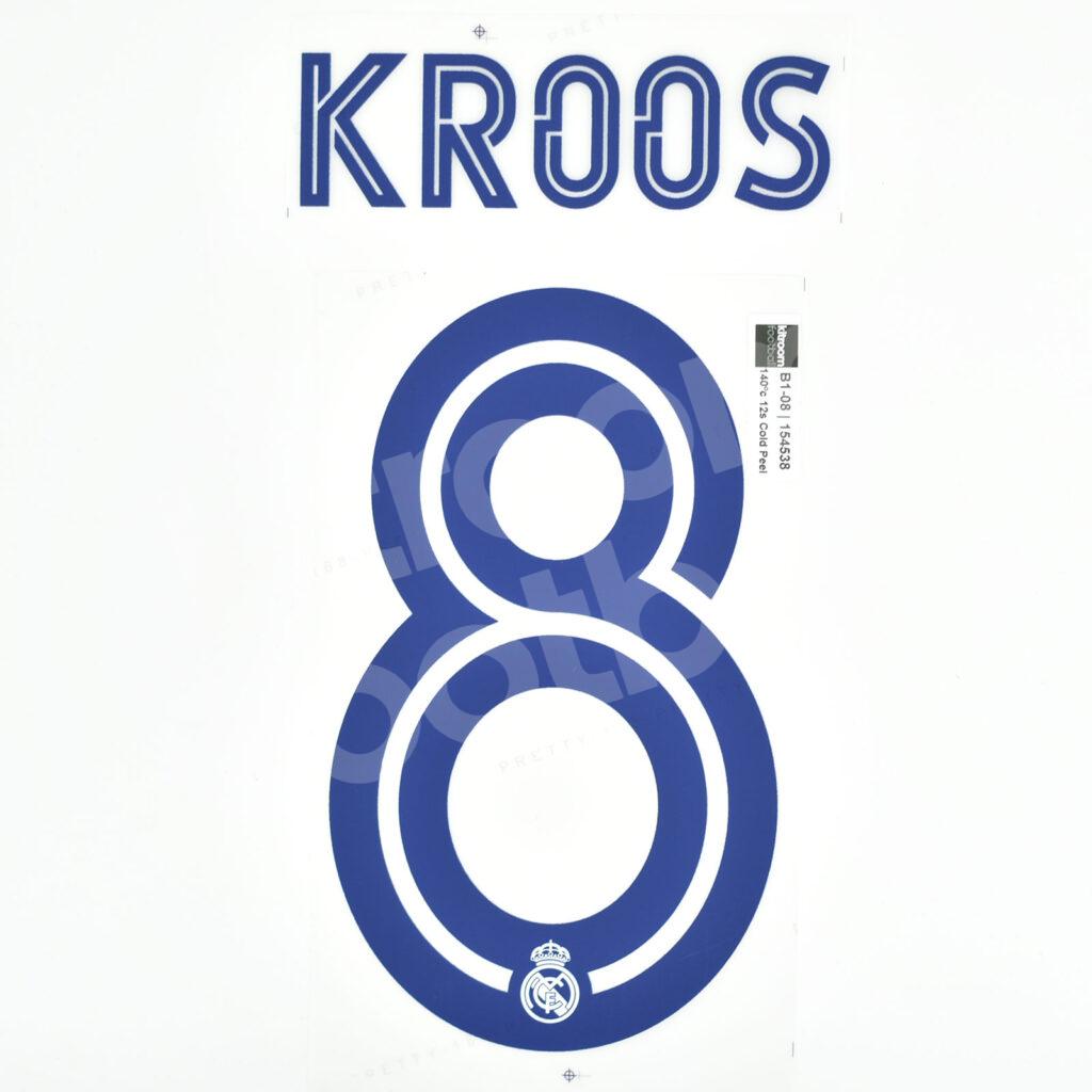 2020-21 Real Madrid Home Name Number Set #8 KROOS UCL Repro – Kitroom ...