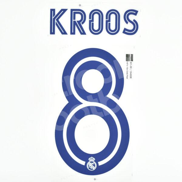 2020-21 Real Madrid Home Name Number Set #8 KROOS UCL Repro – Kitroom ...