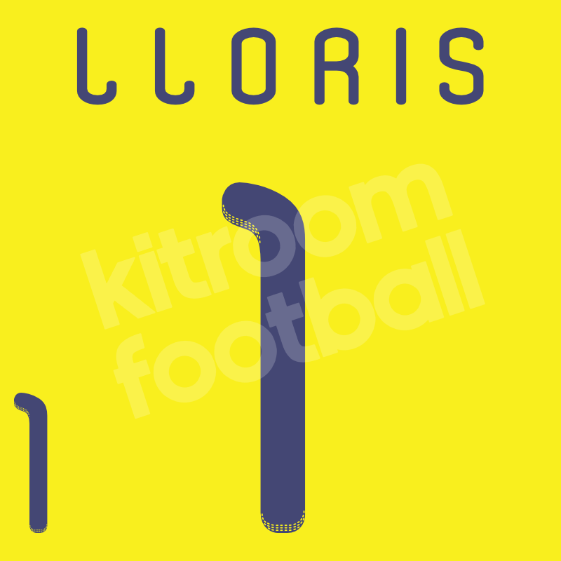 FIFA World Cup 2010 France Goalkeeper Name Number Set #1 LLORIS Repro ...